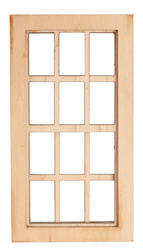 Dollhouse Miniature 6 over 6 Double Hung Window