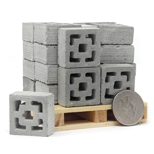 Dollhouse Miniature Breeze Block Pallet(24Pk)