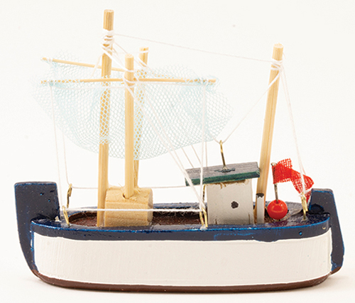 Dollhouse Miniature Dollhouse Miniature Fishing Boat