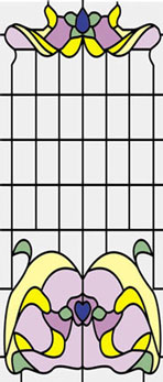 Dollhouse Miniature Simulated Stained Glass